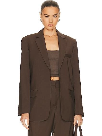 Matteau Relaxed Tailored Blazer - Coffee