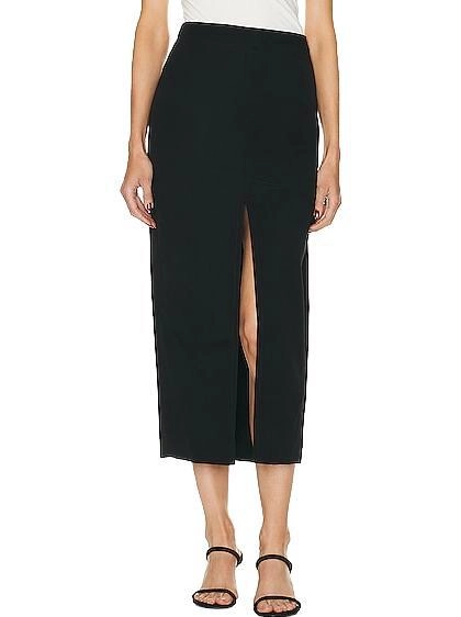Bottega Veneta Wool Skirt With Slits - Black