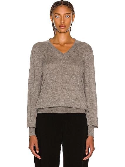 THE ROW Stockwell Sweater - Medium Grey