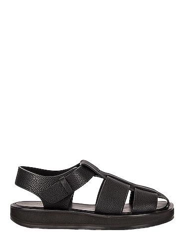 THE ROW Fisherman Leather Sandals - Black