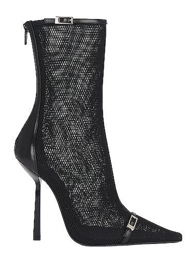 Saint Laurent Oxalis Pointed Toe Stiletto Booties - Nero