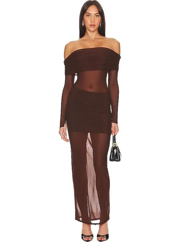 LOVERS AND FRIENDS X Anja Dujakoviä Fio Maxi Dress In . Also - Chocolate