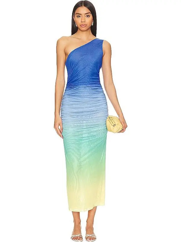 RUNAWAY THE LABEL Sonny One Shoulder Midi Dress - Multi