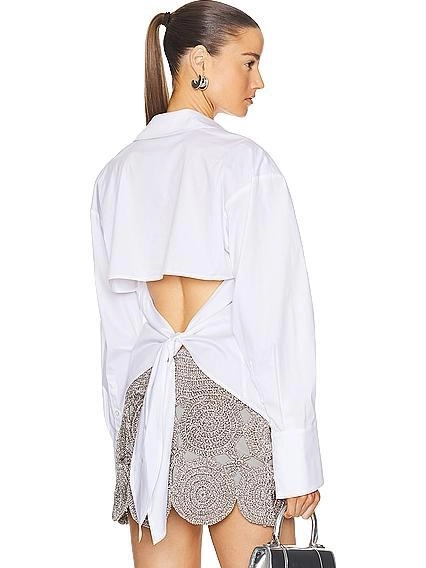 SIMONMILLER Loch Poplin Button Up Shirt - Macadamia