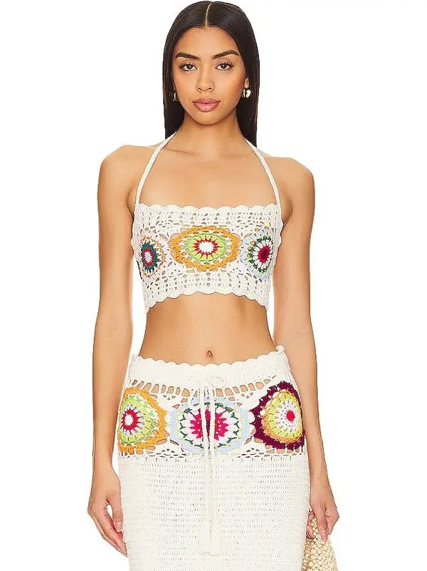 LOVERS AND FRIENDS Kestrel Crochet Top - Tropical Multi
