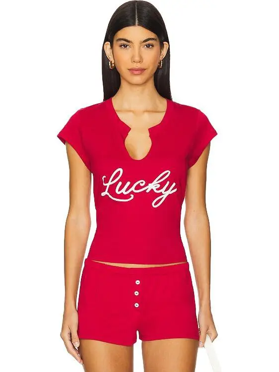BELLA VENICE Lucky Tee - Red