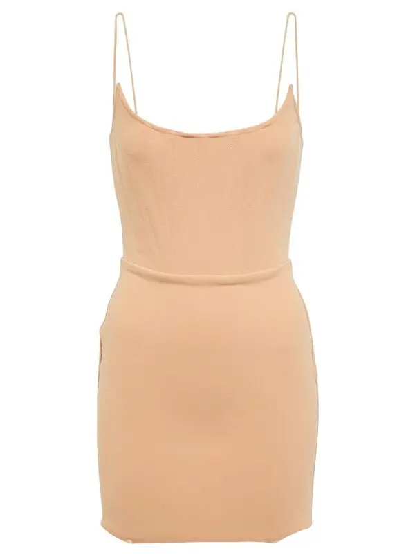 Alex Perry Caine Corset Mini Dress - Neutrals