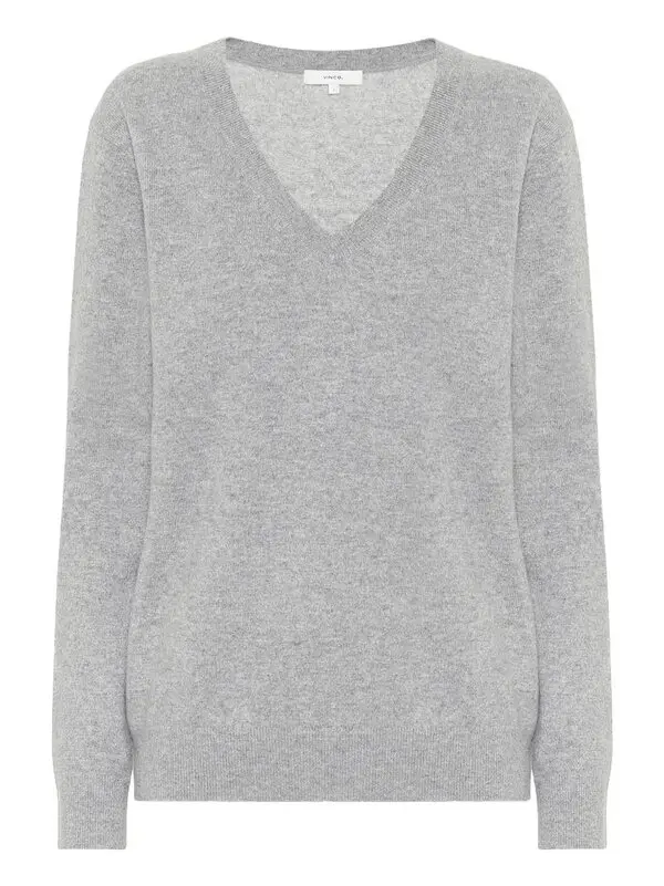 Vince V-neck Cashmere Sweater - Grey