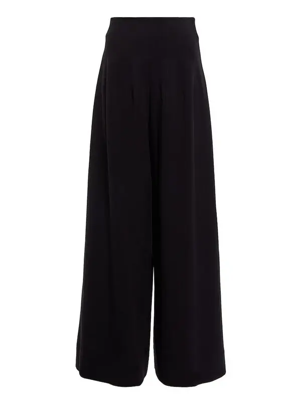 Staud Caleb High-rise Wide-leg Trousers - Black