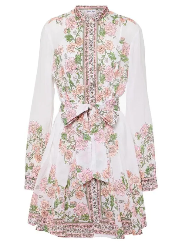 JULIET DUNN Floral Cotton Mini Dress - Multicoloured