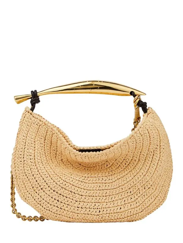 Bottega Veneta Sardine Chain Raffia-effect Tote Bag - Neutrals