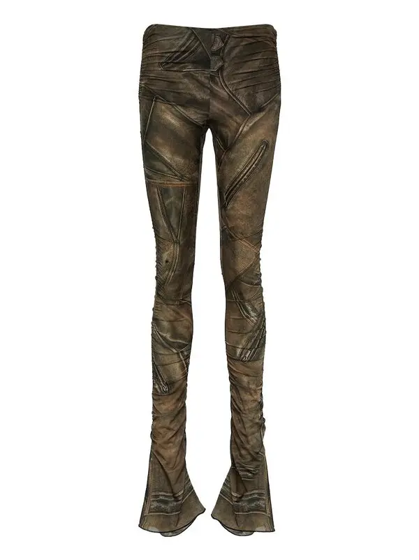 Blumarine Printed Low-rise Skinny Pants - Green