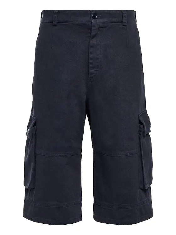 Dolce & Gabbana Cotton Cargo Shorts - Blue