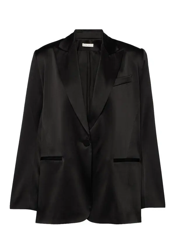 THE SEI Silk Blazer - Black