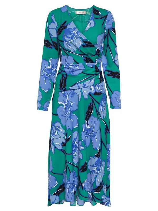 Diane Von Furstenberg Feronia Floral Crepe Midi Dress - Multicoloured
