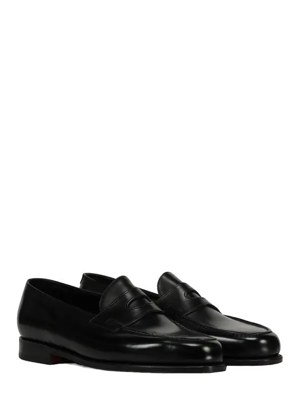 John Lobb Lopez Leather Loafers - Black