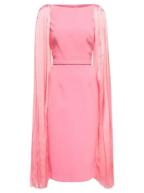 Safiyaa Essiah Crepe And Satin Midi Dress - Pink