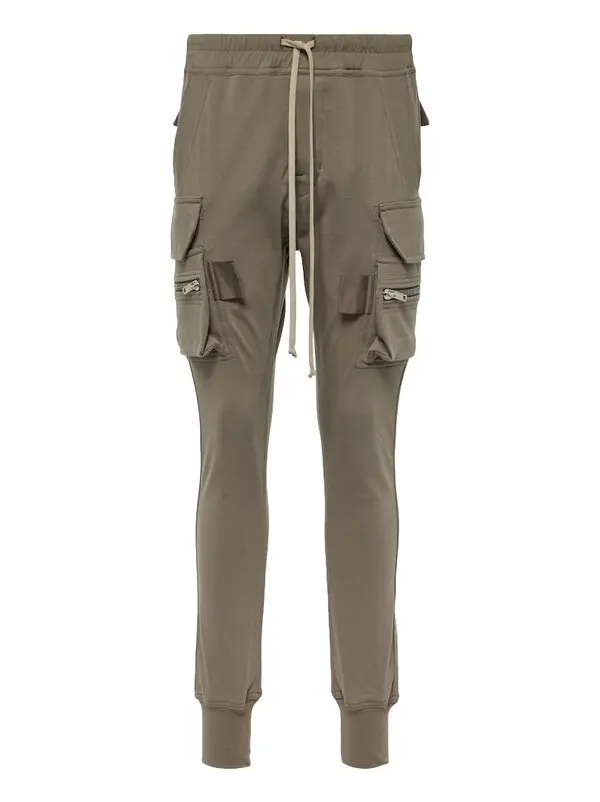 Rick Owens High-rise Cotton Skinny Cargo Pants - Beige