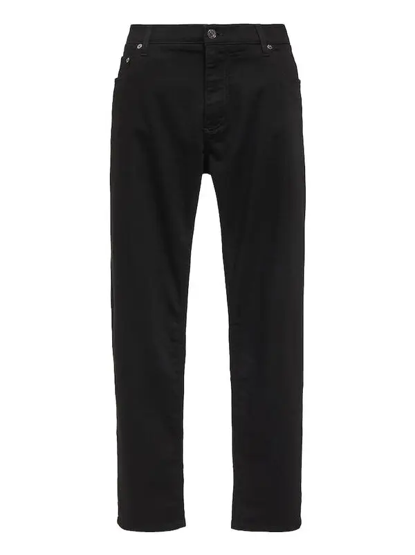 Dolce & Gabbana Slim Fit Cotton Jeans - Black