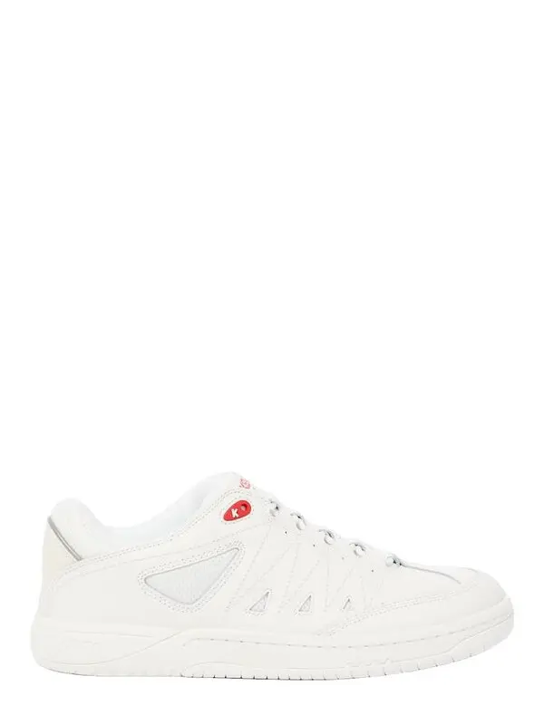 Kenzo Leather Lace-up Sneakers - White