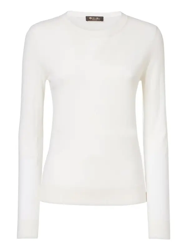 Loro Piana Piuma Cashmere Sweater - White
