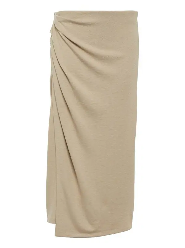 Vince Jersey Wrap Skirt - Brown