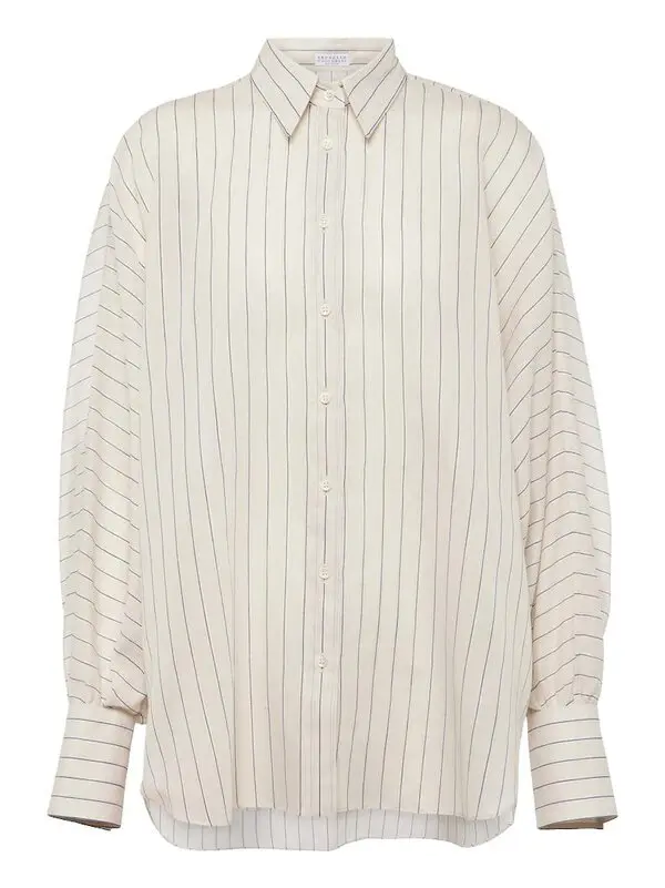 Brunello Cucinelli Cotton-blend Lame Shirt - Multicoloured