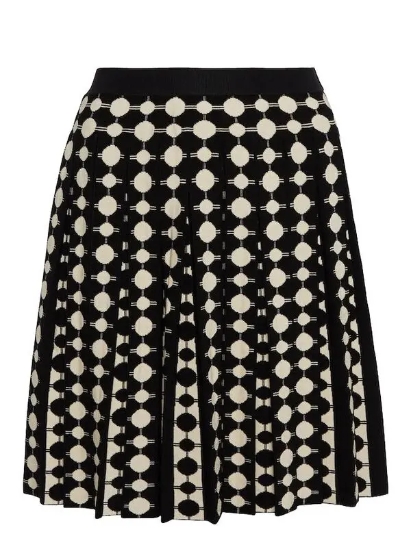 Tory Burch Polka-dot Jacquard Miniskirt - Multicoloured