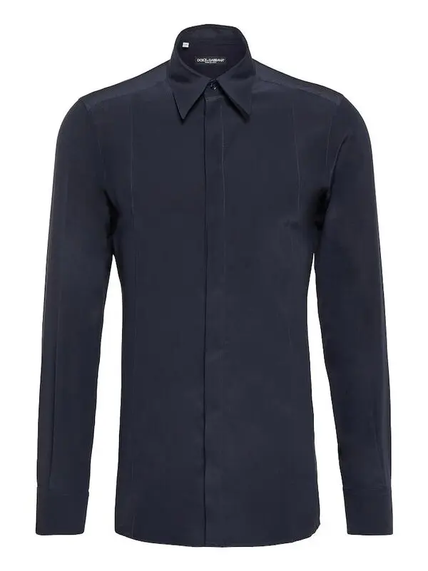 Dolce & Gabbana Silk Crepe De Chine Shirt - Black
