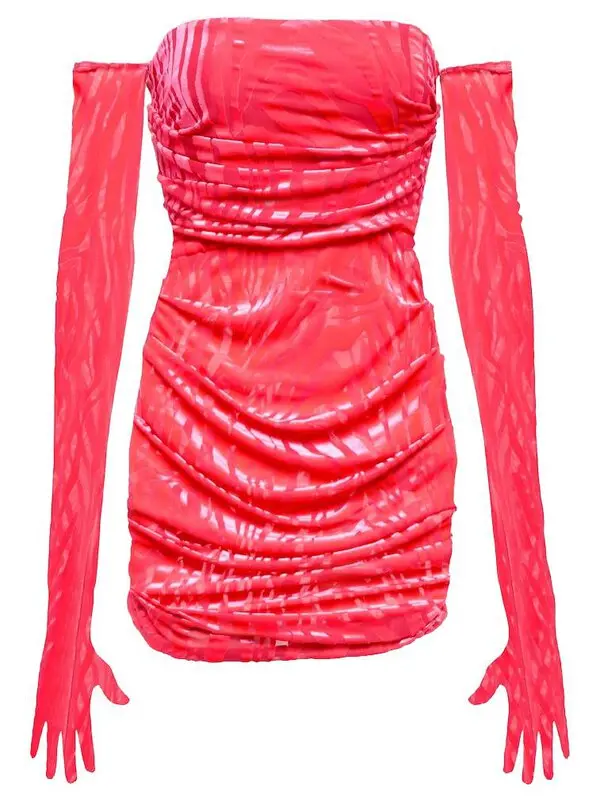 Alex Perry Colter Ruched Mini Dress - Pink
