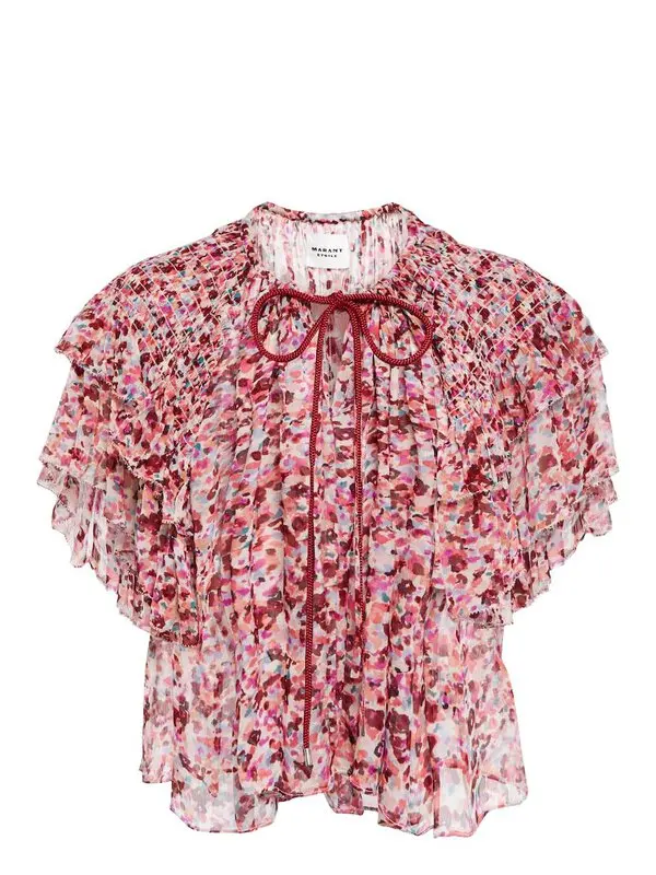 MARANT ETOILE Fapani Printed Georgette Top - Multicoloured