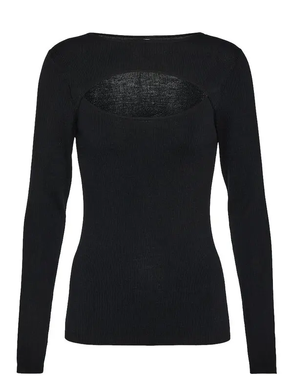 Jardin Des Orangers Cutout Virgin Wool Sweater - Black