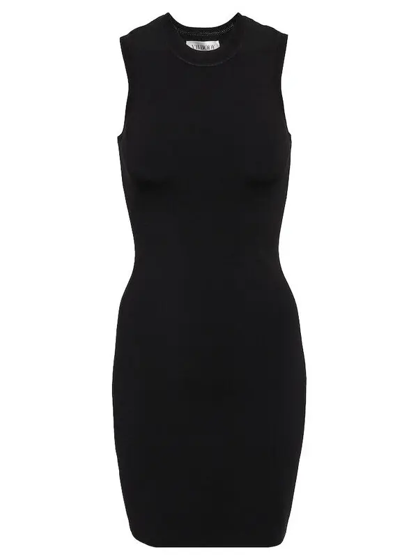 Victoria Beckham Vb Bodycon Knit Minidress - Black