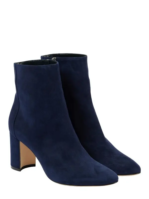 Manolo Blahnik Rosie Suede Ankle Boots - Blue