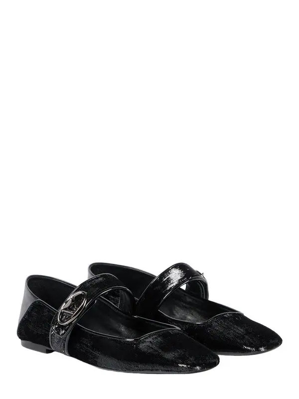 Valentino Garavani Vlogo Mary Jane Flats - Black