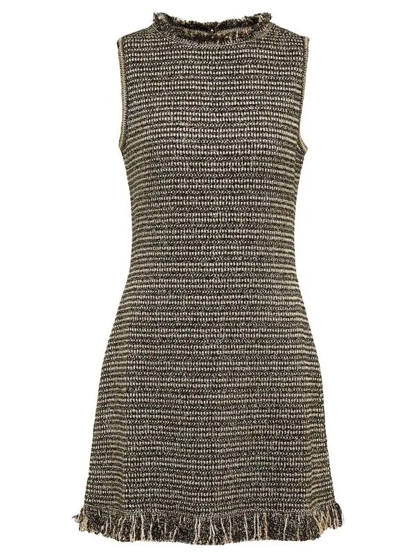 Oscar De La Renta Tweed Mini Dress - Multicoloured