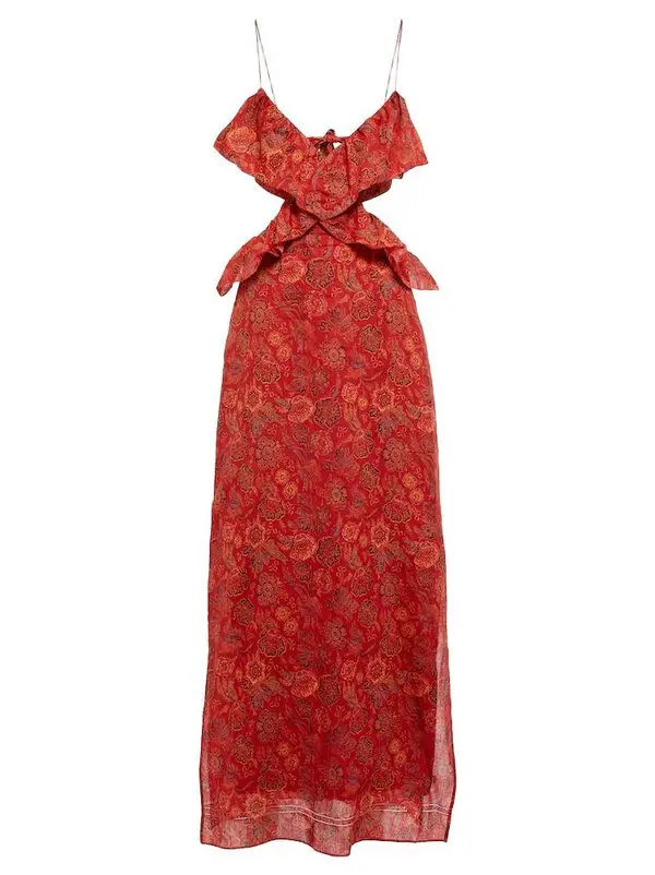 SIR. Allegra Floral Ramie Maxi Dress - Multicoloured