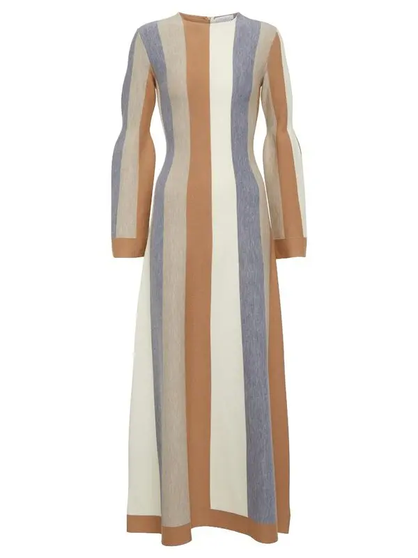 Gabriela Hearst Quinlan Wool And Cashmere Maxi Dress - Multicoloured