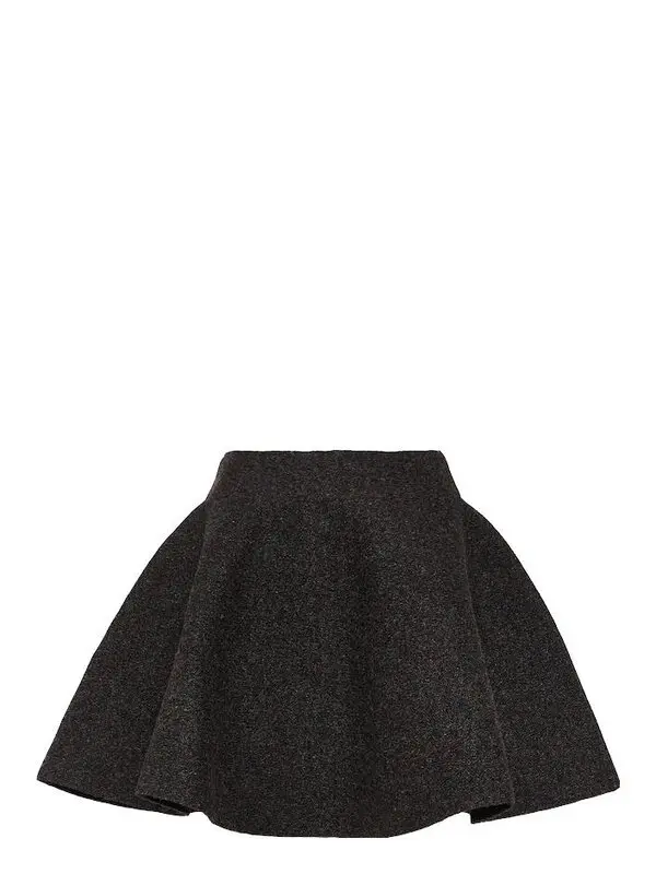 Alaïa Wool-blend Miniskirt - Grey