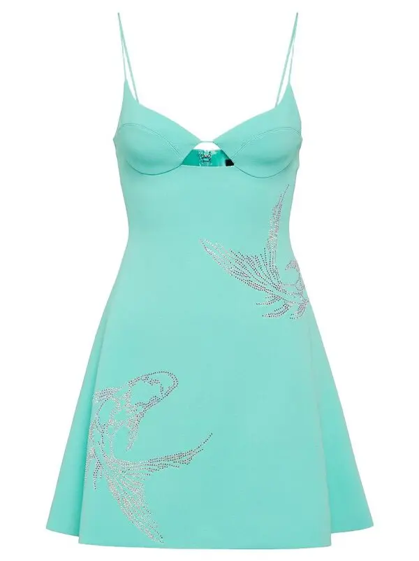 David Koma Crystal-embellished Mini Dress - Multicoloured