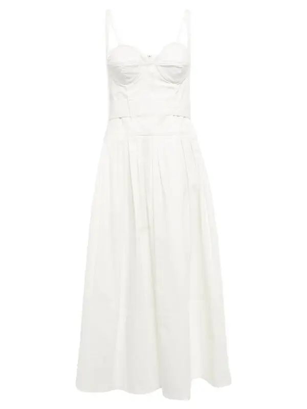 Proenza Schouler Cotton-blend Midi Dress - White