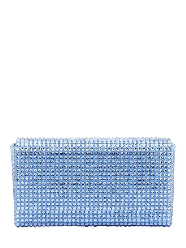 Amina Muaddi Embellished Clutch - Blue