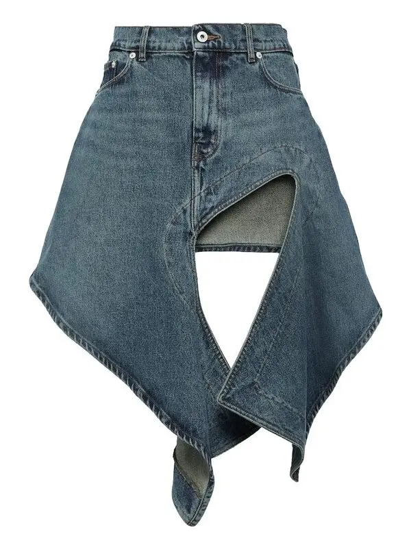 Y/project Evergreen Denim Miniskirt - Blue