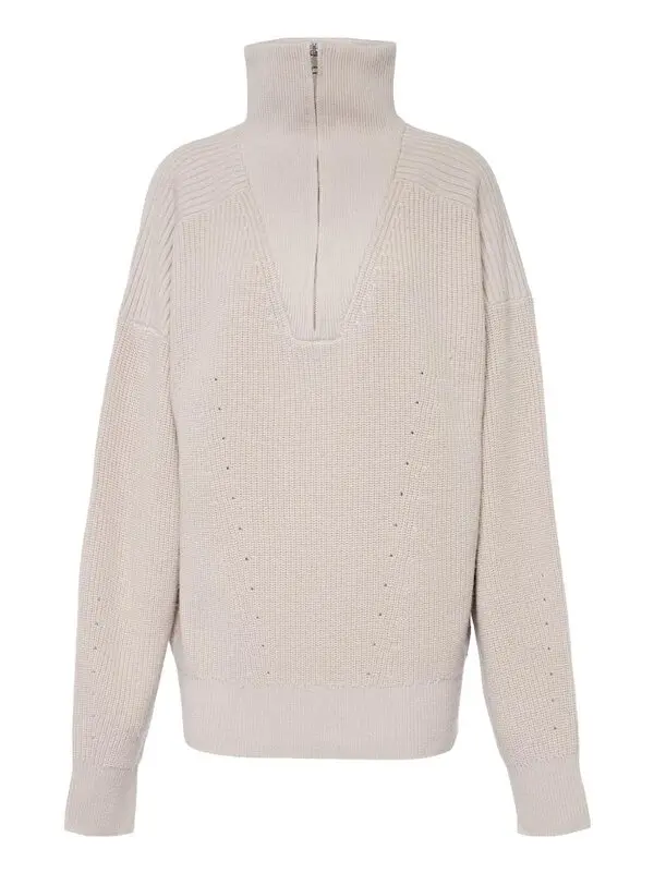 MARANT ETOILE Benny Wool Sweater - Neutrals