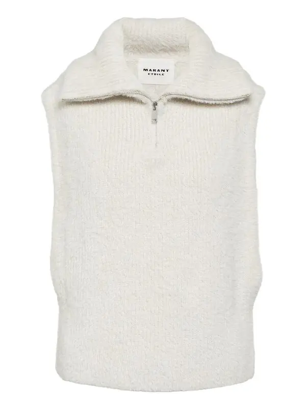 MARANT ETOILE Milie High-neck Sweater Vest - White