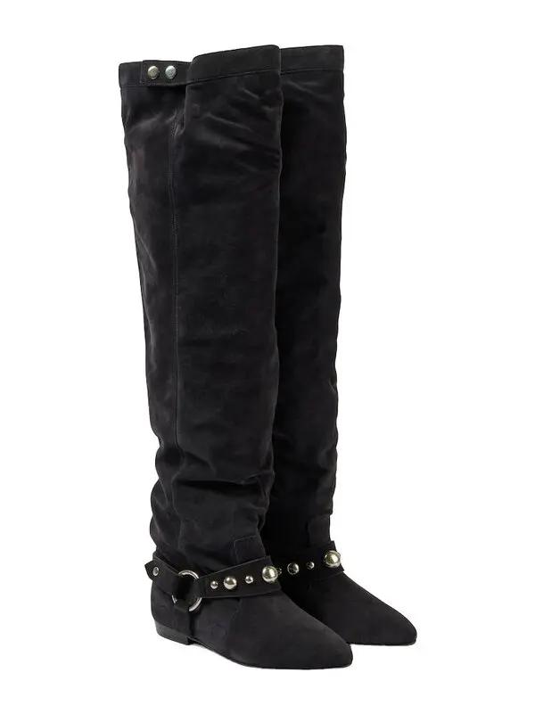 Isabel Marant Étoile Suede Over-the-knee Boots - Black