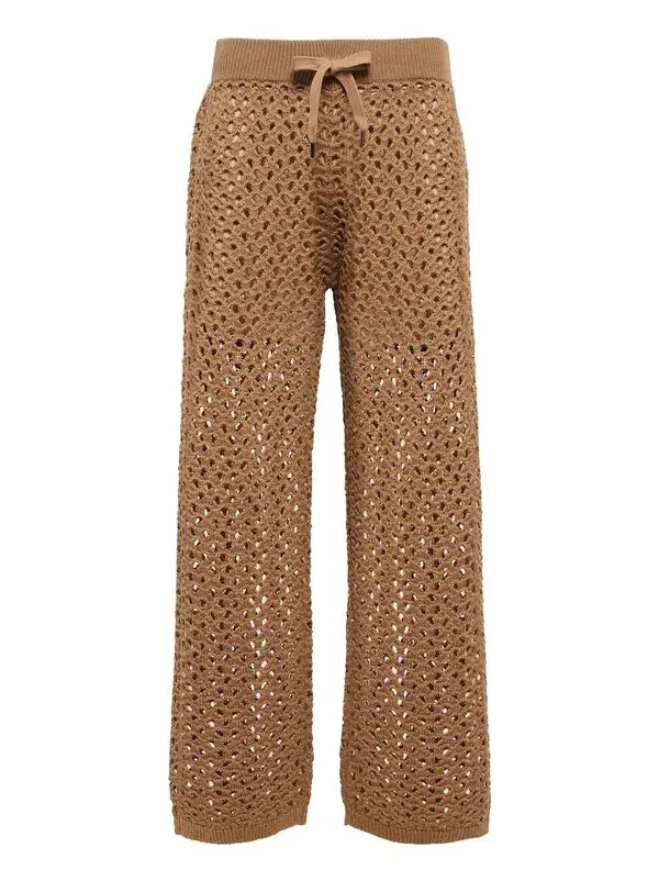 Brunello Cucinelli Cotton, Linen And Silk Sweatpants - Beige