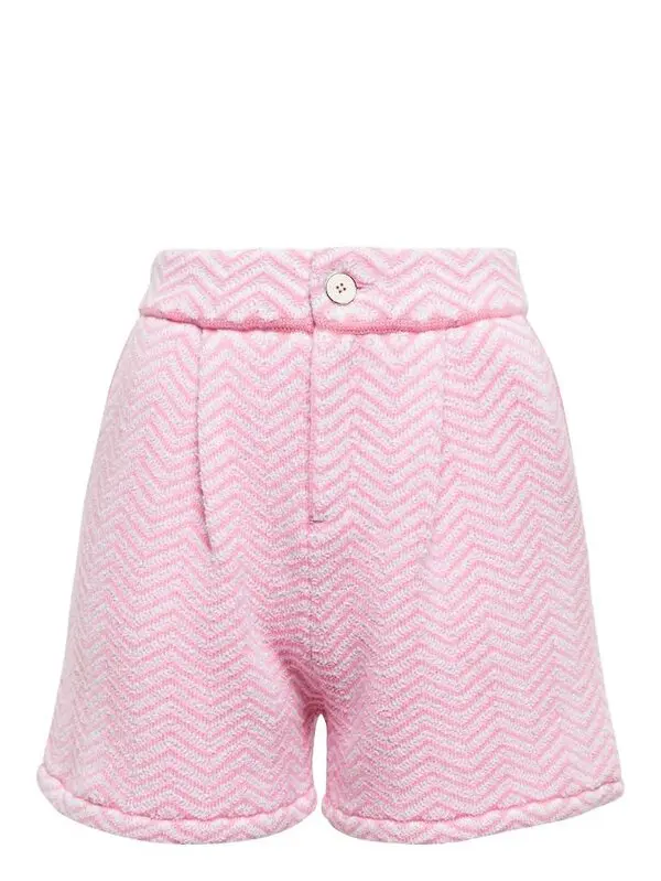 BARRIE Cashmere And Cotton-blend Boucle Shorts - Multicoloured