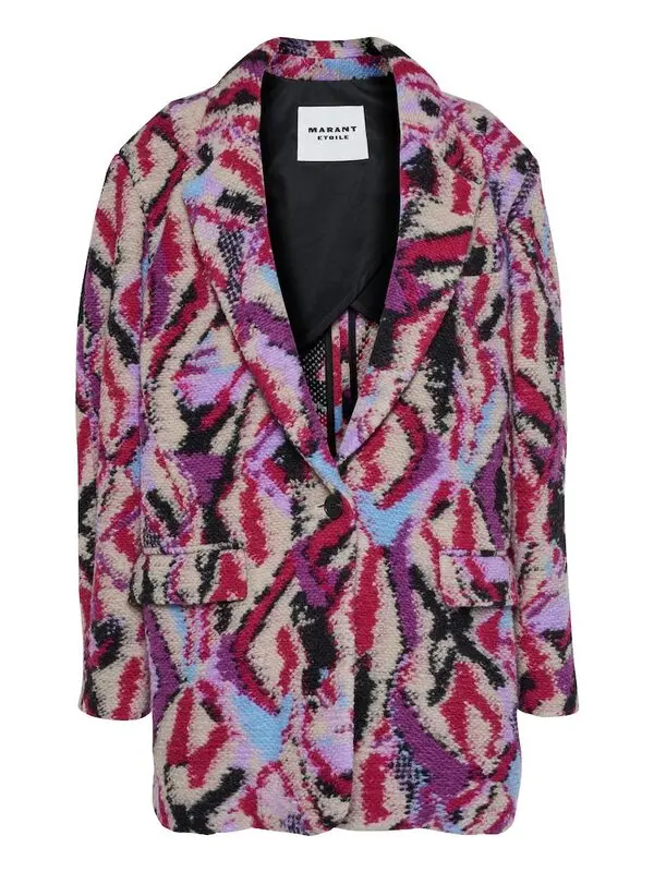 MARANT ETOILE Intarsia Wool-blend Jacket - Multicoloured