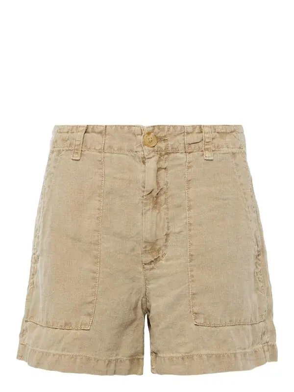 Velvet By Graham & Spencer Fallon Linen Shorts - Brown